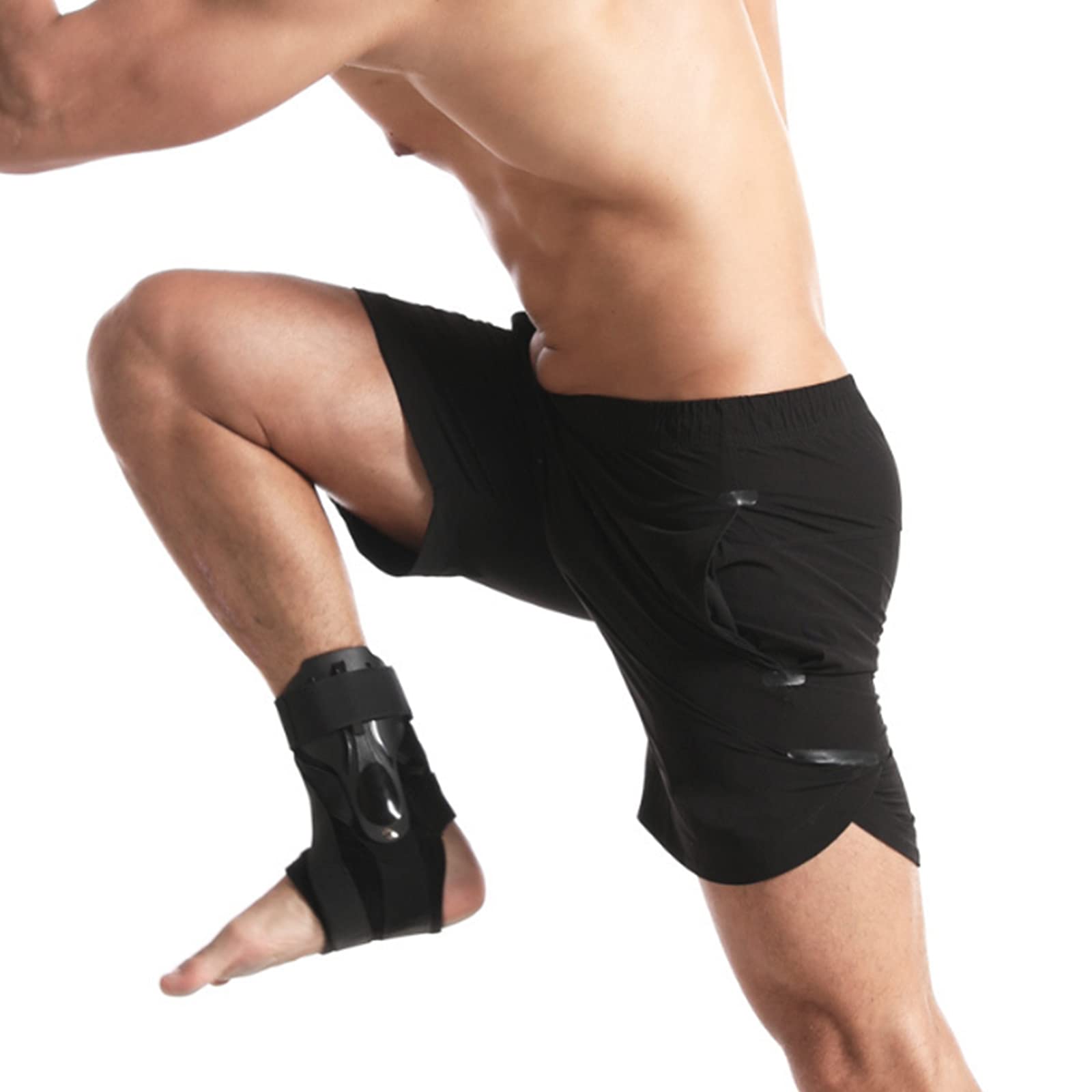 Ankle Brace Compression Ankle Stabilizer with Splint for Kids Adults, Adjustable Straps Ankle Support Brace Foot Protector Wrap for Arthritis Tendonitis Sprained Ankles Injury Prevention Recovery