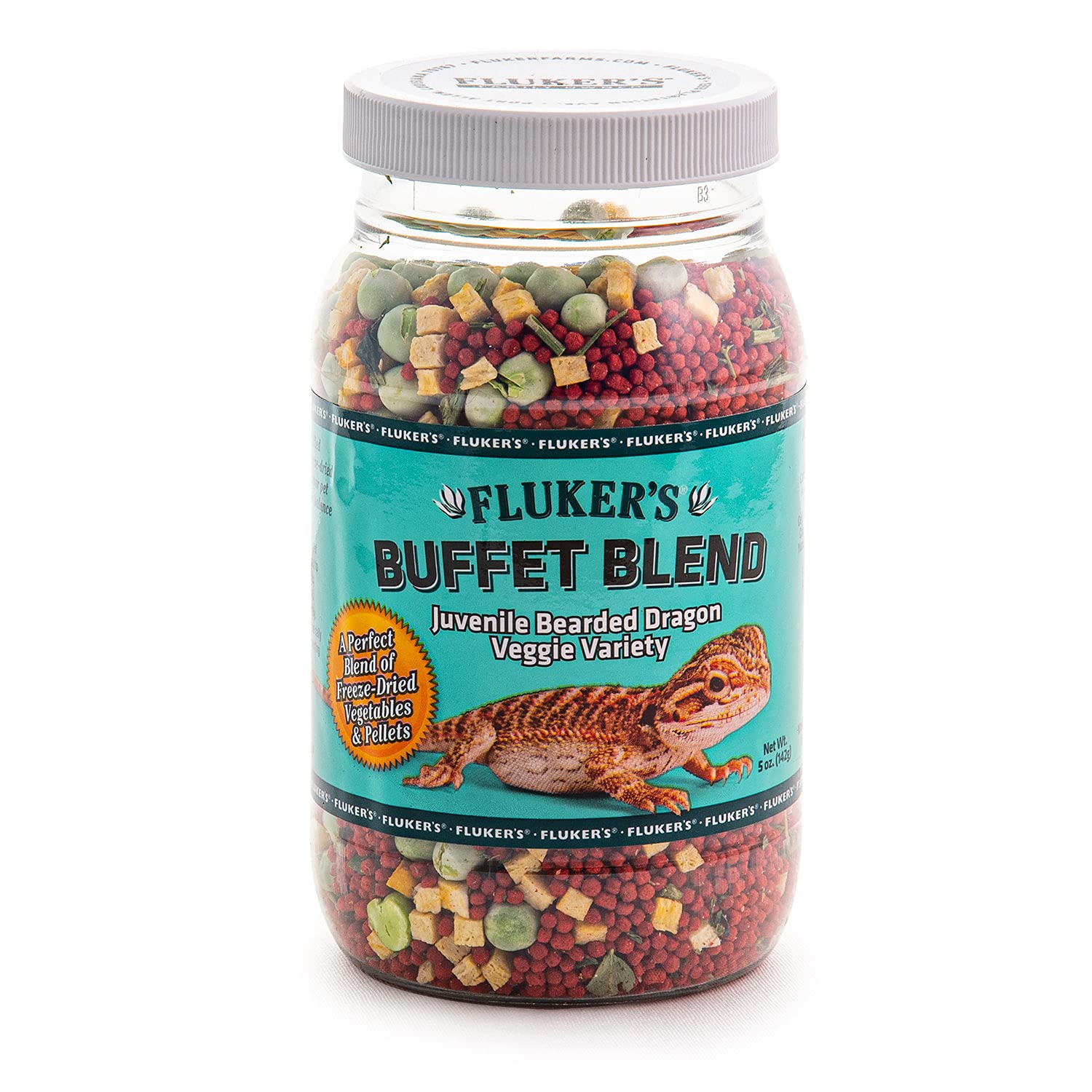 Flukers 1 Piece Juvenile Bearded Dragon Veggie Variety Diet, 5 oz