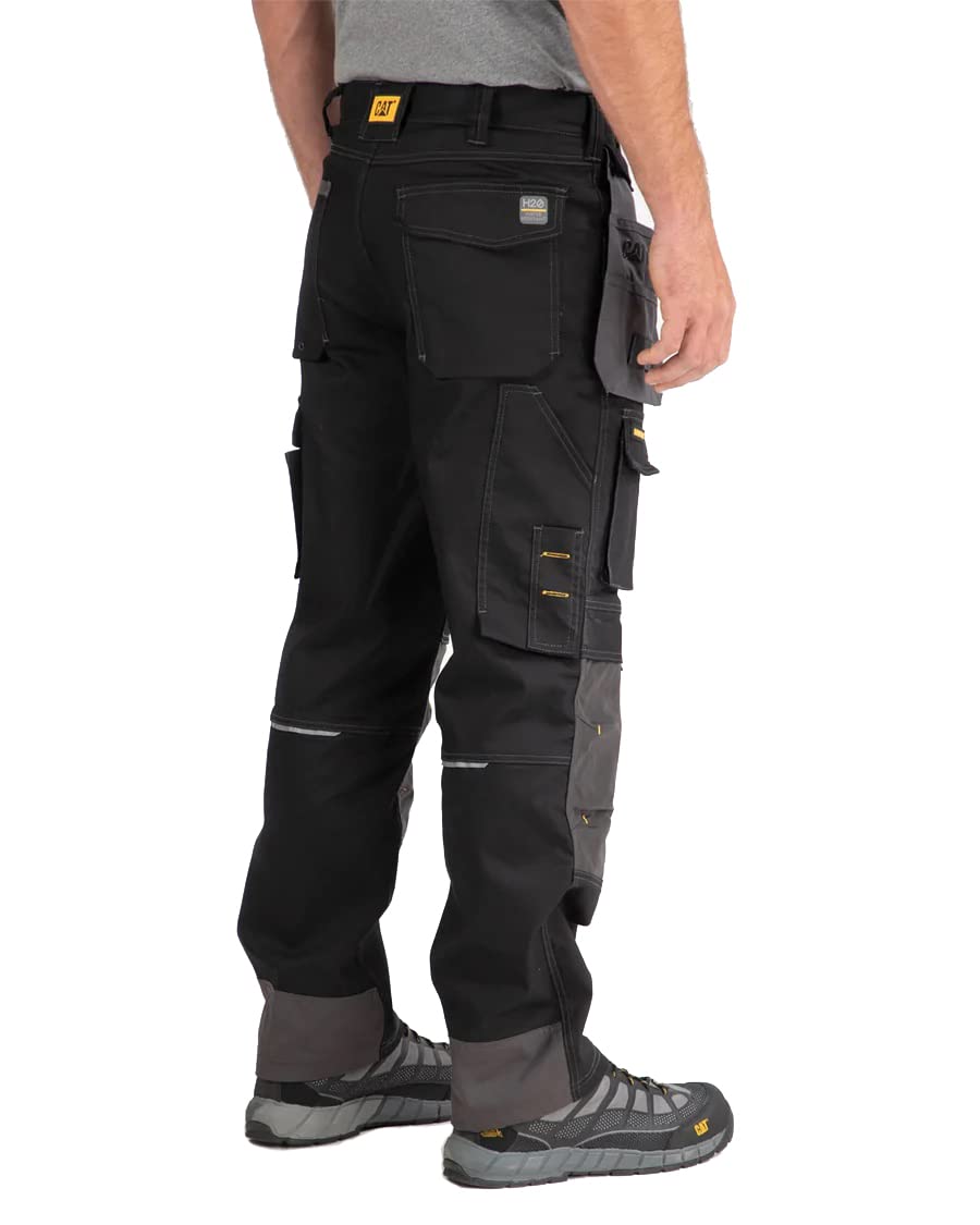 Caterpillar Men's H2O Defender Pant (Regular and Big & Tall Sizes), Black/Graphite, 36W x 32L