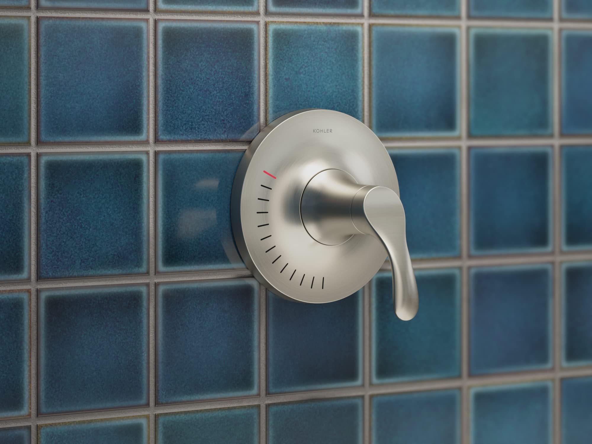 KOHLER TS27391-4G-CP Simplice Rite-Temp Bath and Shower Trim Set with Single-Function Showerhead 1.75 GPM, Diverter Bath Spout, Wall-Mount Shower Head and Bath Faucet, Polished Chrome