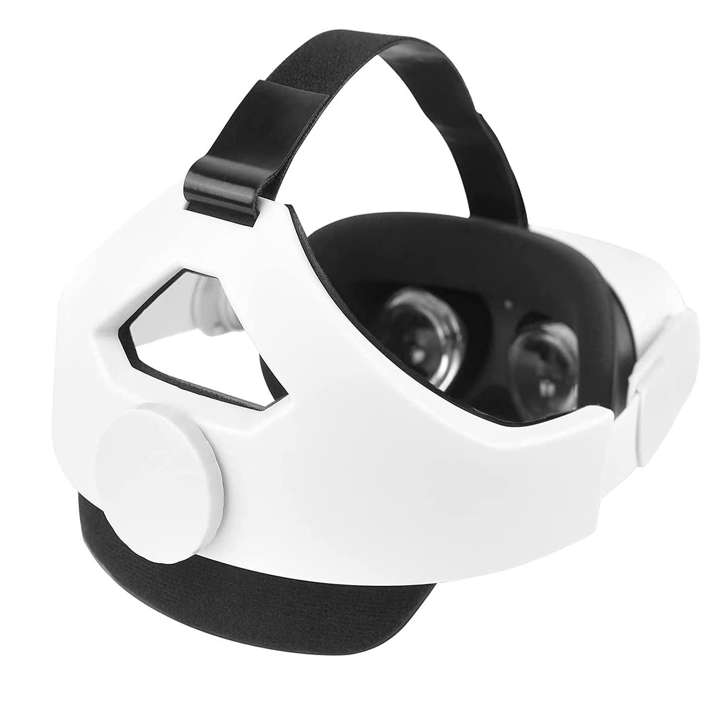 Adjustable Head Trap for Oculus Quest 2 with Head Cushion, Replacement for Elite Strap Comfortable Protective Head Strap Reduce Pressure(White)