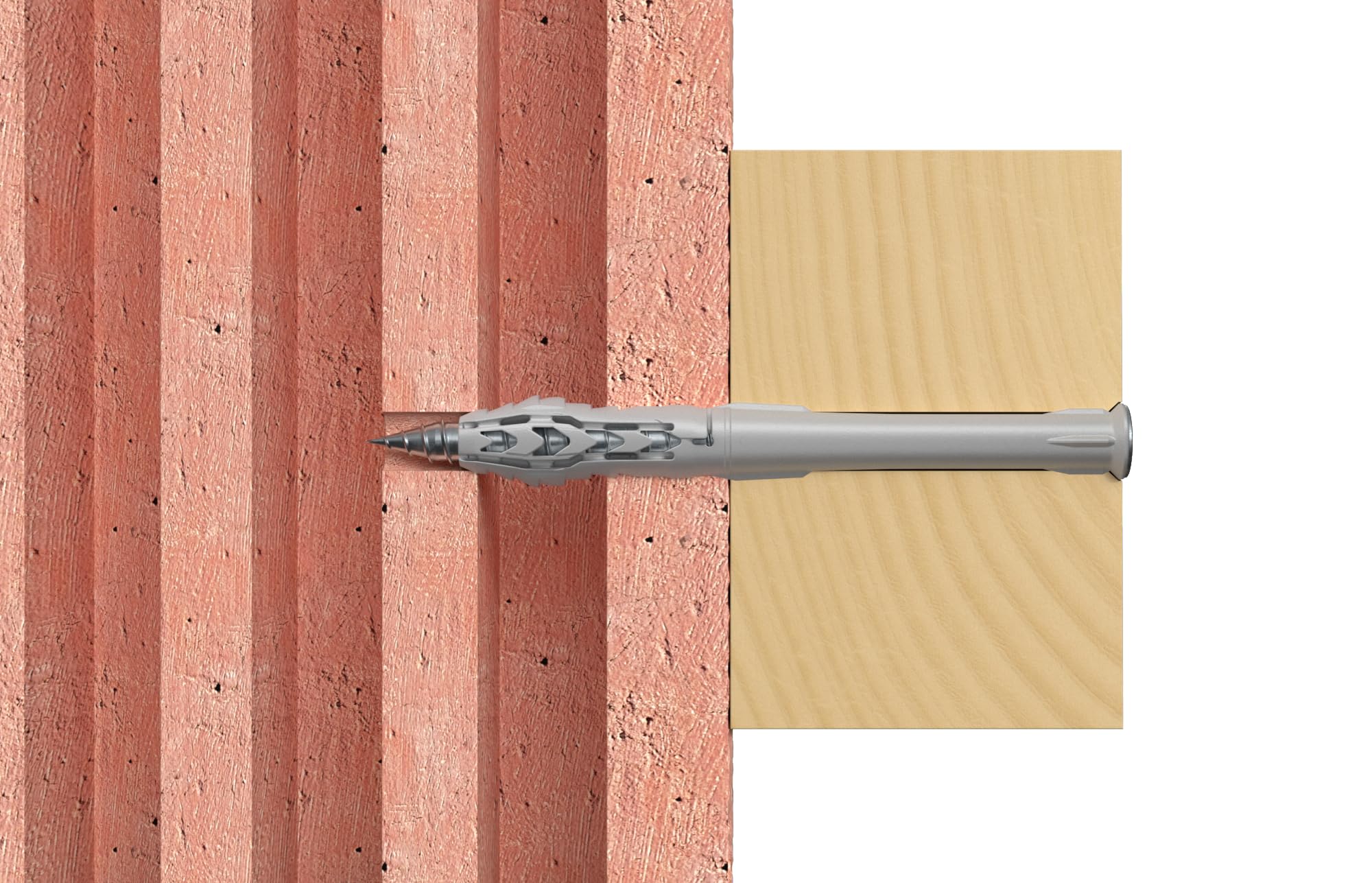 fischer Frame Fixing SXR 10x120 T 3/8" Diameter with Safety Screw Gvz TRX Head 50pcs Low Anchorage Depth Use in Solid and Hollow Building Materials Suitable for Push-Through Installation