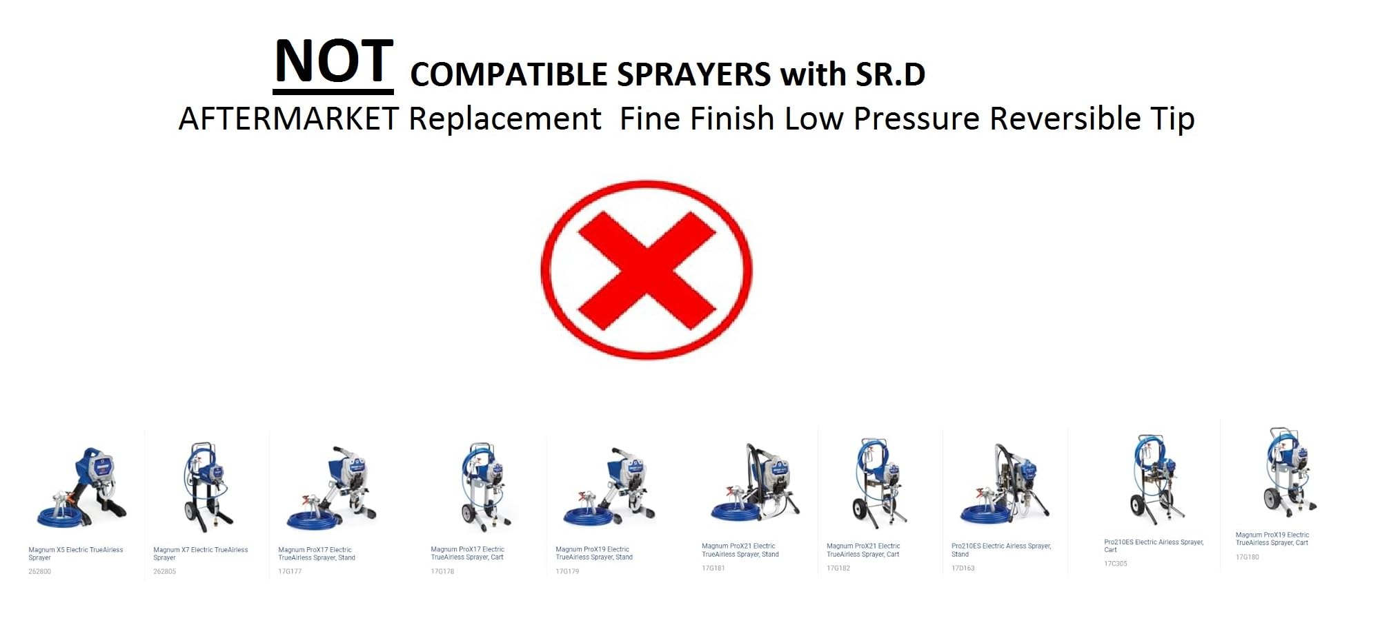 Sr. Denoff SR.D 310 AFTERMARKET Replacement tip for Graco FFLP310 RAC X Fine Finish Low Pressure Reversible Tip for Airless Paint Spray Guns