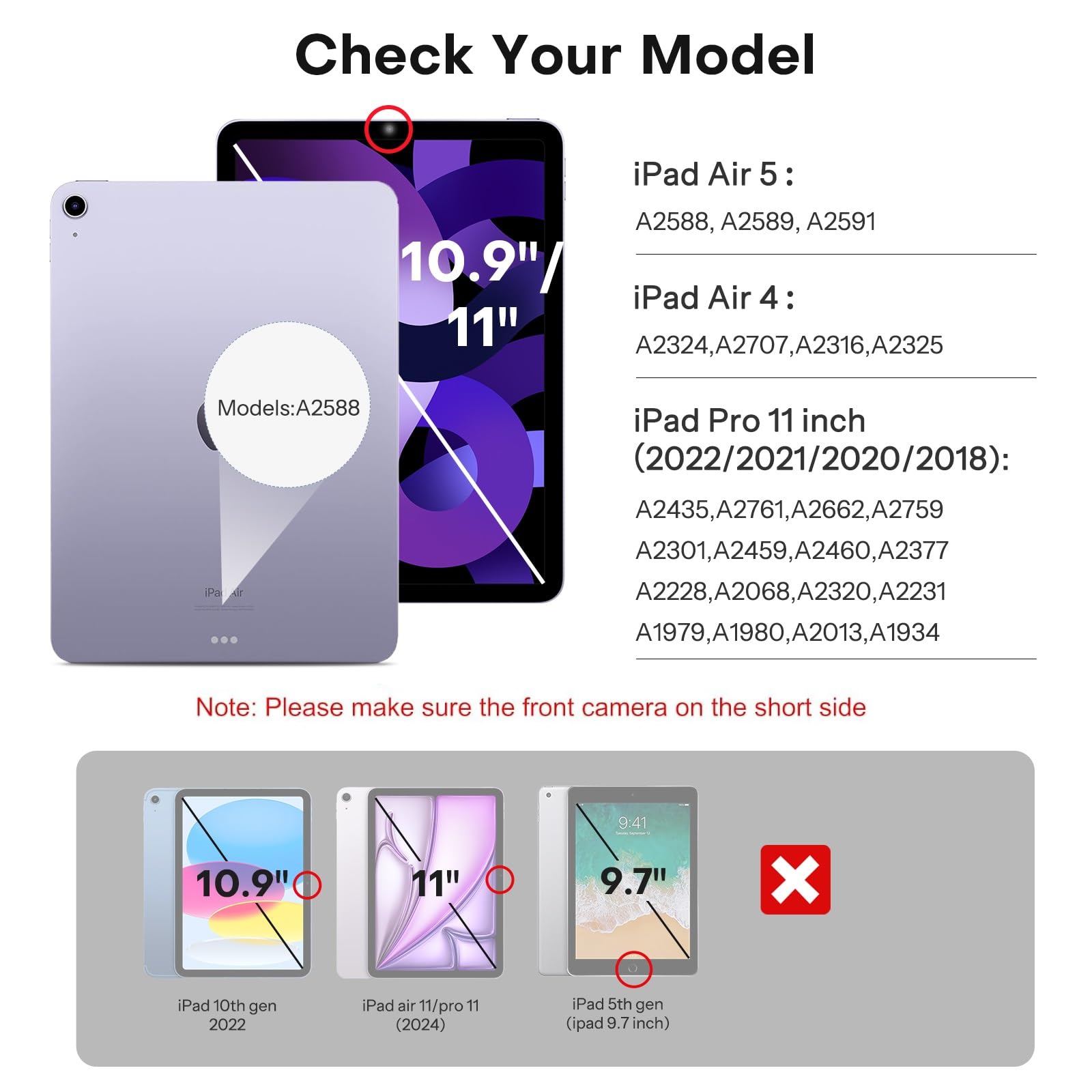 SPARIN 3 Pack Screen Protector for iPad Air 5th 4th Generation 10.9 inch (Air 5/4) 2022/2020, iPad Pro 11 inch (2022/2021/2020/2018), Tempered Glass, Case Friendly, Anti-Scratch