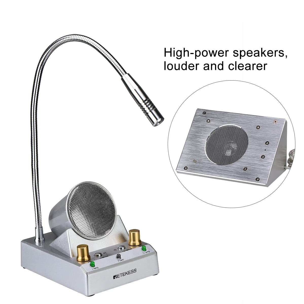 Retekess TW105 Intercom System for Buiness,Two Way Intercom,Anti Interference,Loud Sound,for Office,Shop,Restaurant(2 Pack)