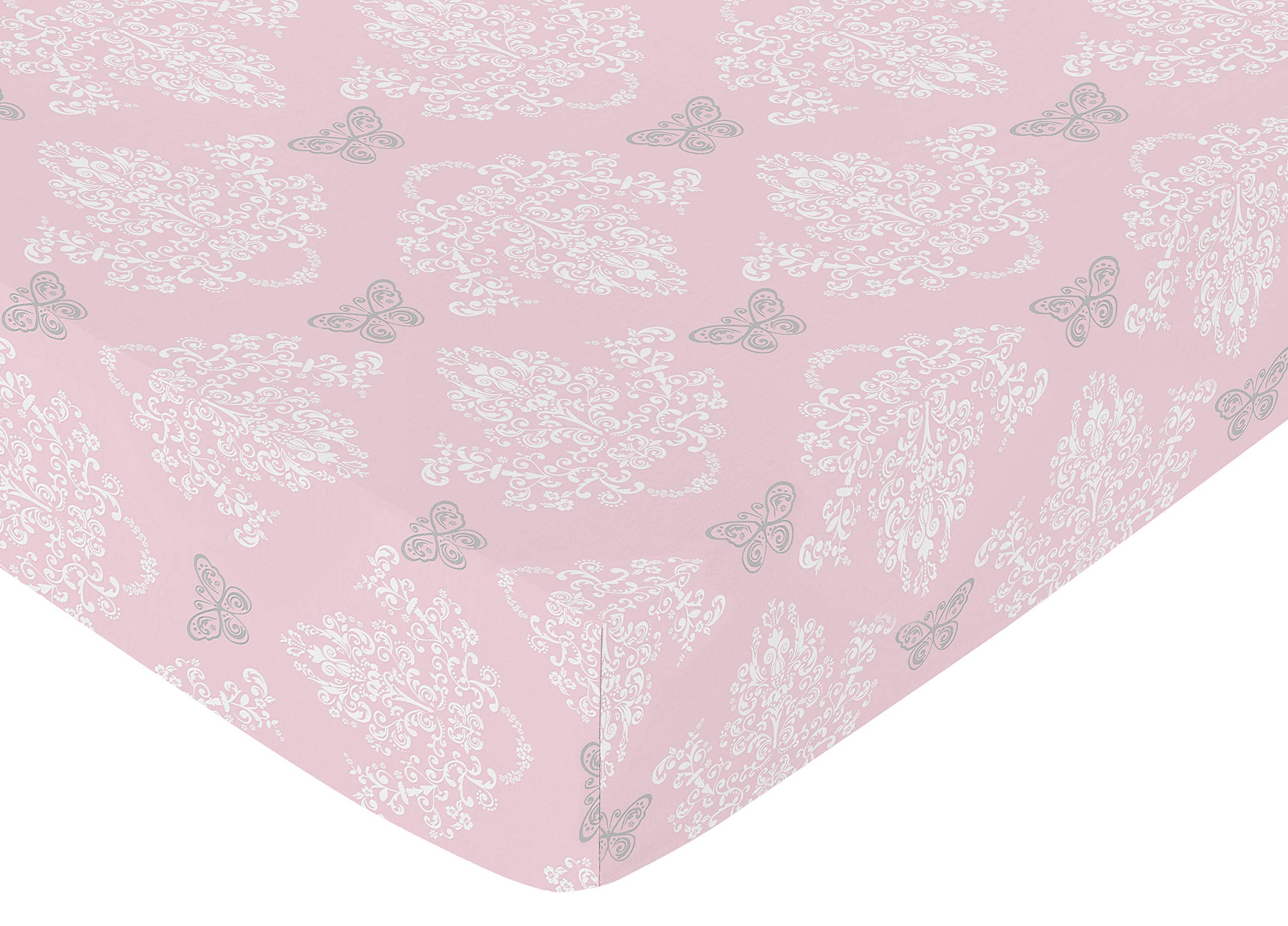 Fitted Crib Sheet for Shabby Chic Alexa Baby/Toddler Bedding - Damask Print