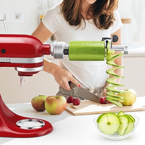 Bestand Spiralizer Attachment Compatible with KitchenAid Stand Mixer, Comes with Peel, Core and Slice, Not KitchenAid Brand Spiralizer Attachment (5 Blades)