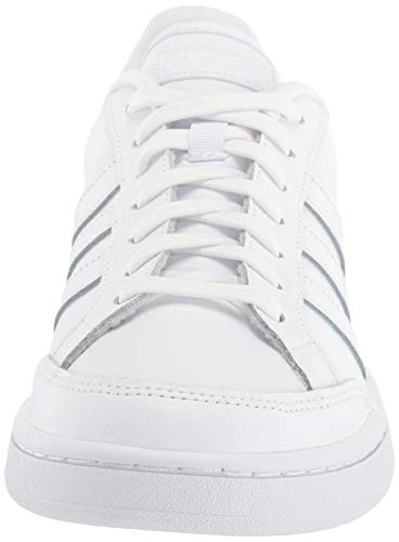 adidas Women's Grand Court SE Tennis Shoe, White/White/Orange tint, 8.5