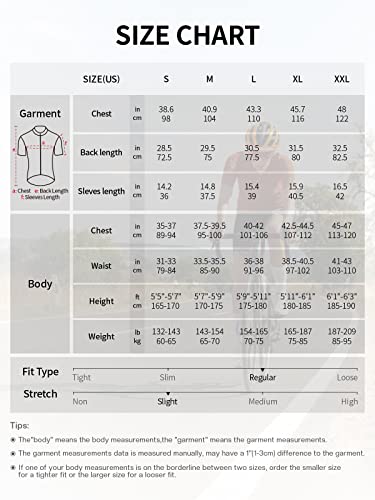 ARSUXEO Men's Short Sleeves Cycling Jersey Bicycle MTB Bike Shirt 636 White Size L