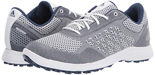 adidas Women's FW7483 Golf Shoe, FTWR White/Tech Indigo/Savannah, 6