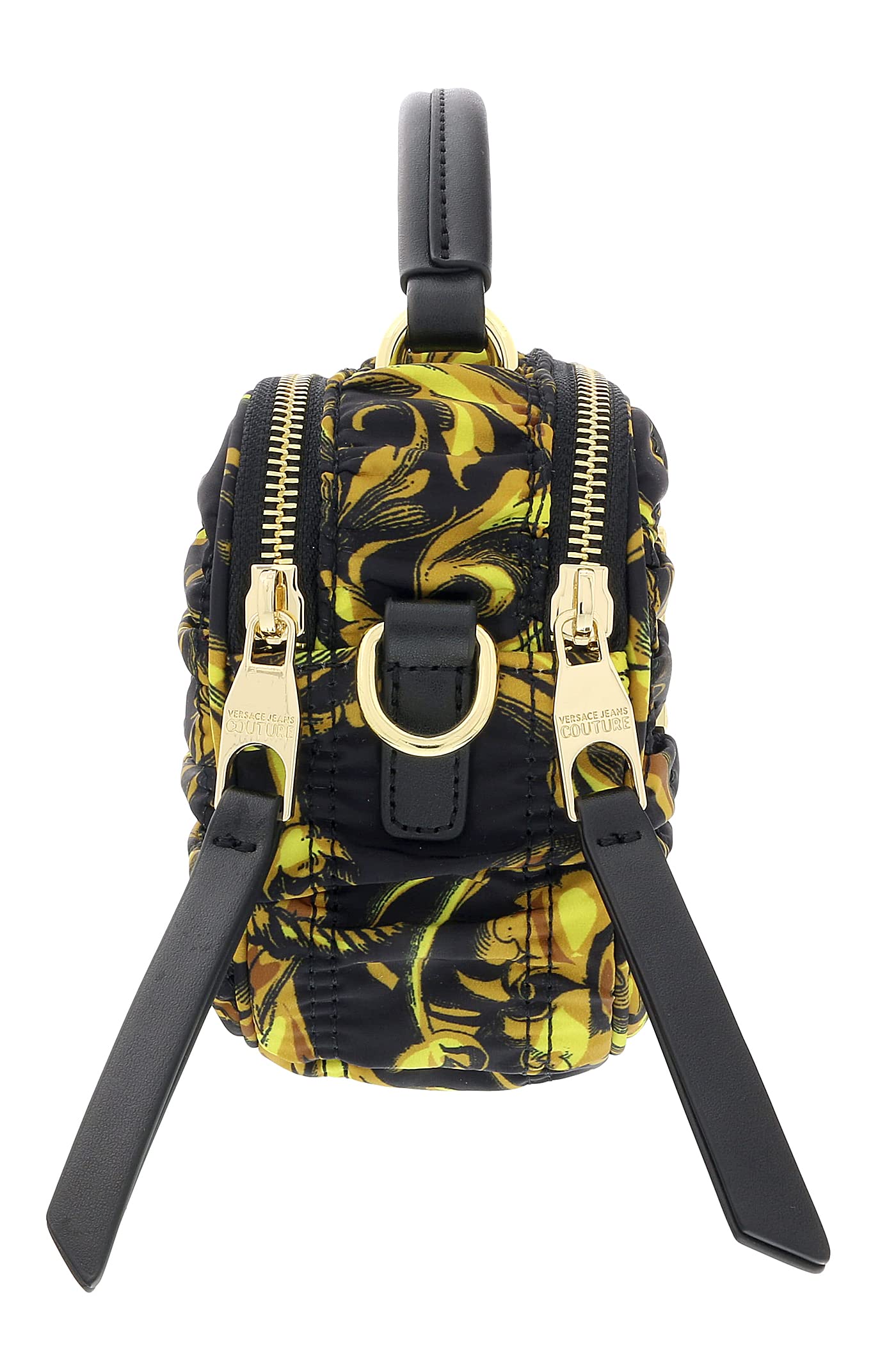 VERSACE JEANS COUTURE Black/Gold Small Nylon Shoulder Bag with Coin Purse for womens