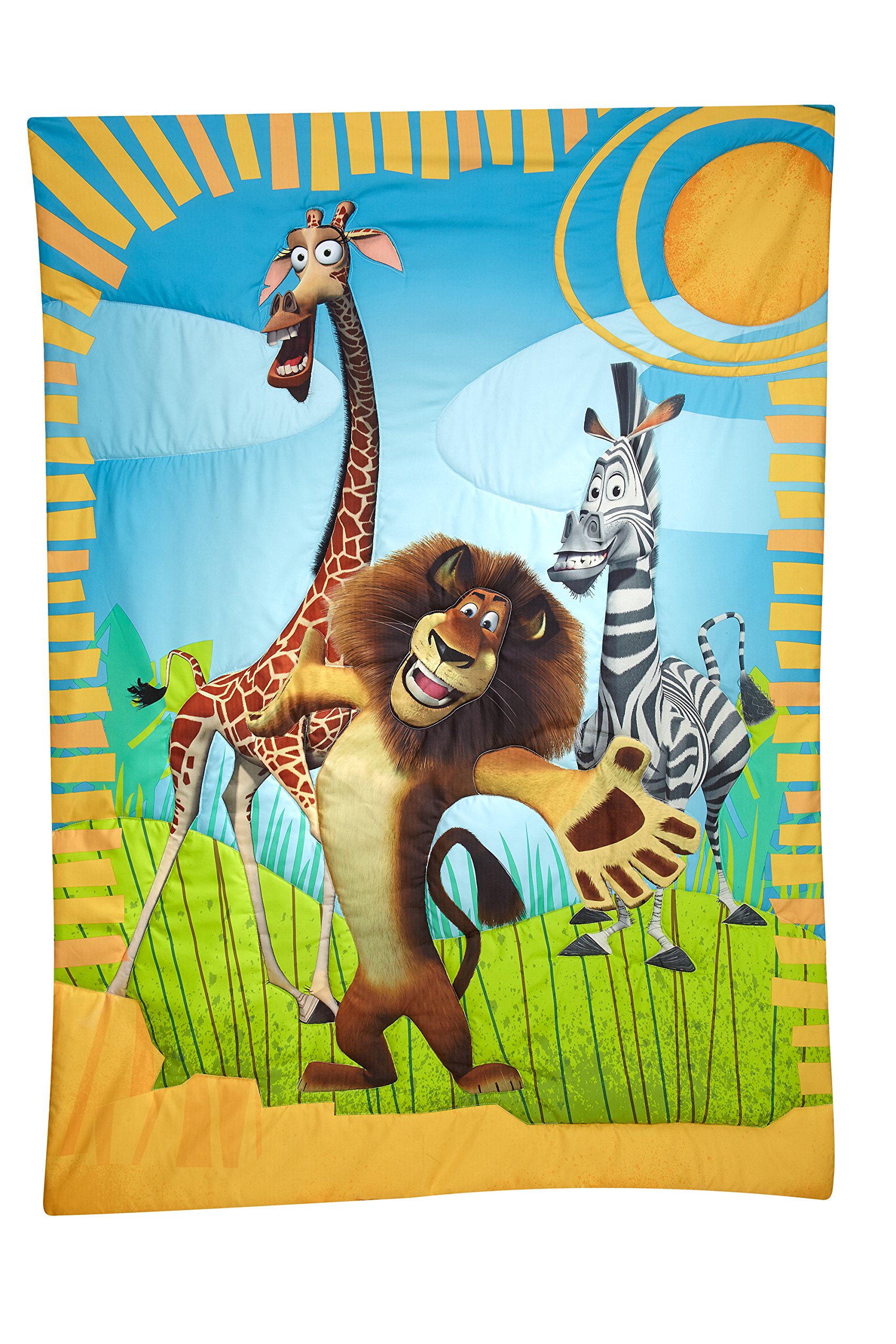 Disney DreamWorks Animation Madagascar Behold My Mane 4 Piece Toddler Bedding Set, Toddler, 1 Count (Pack of 1)