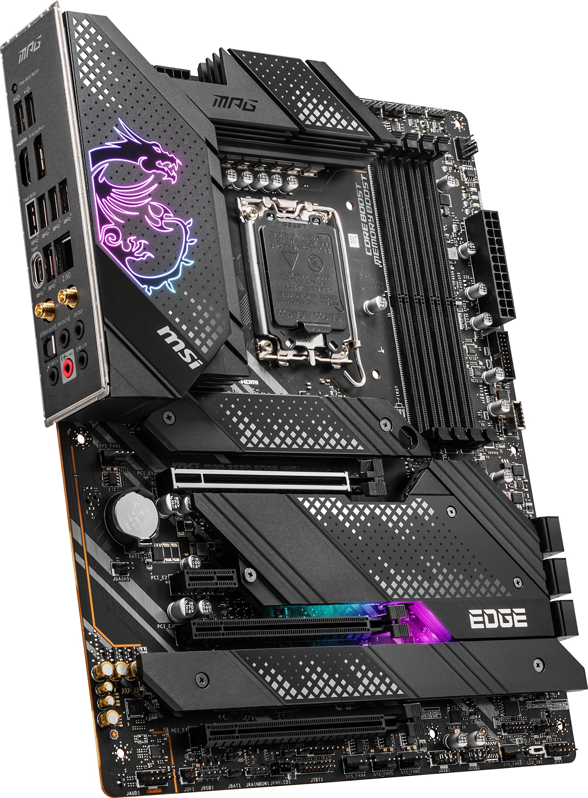 MSI MPG Z690 Edge WiFi Gaming Motherboard (ATX, 12th Gen Intel Core, LGA 1700 Socket, DDR5, PCIe 5, 2.5G LAN, M.2 Slots, Wi-Fi 6E)