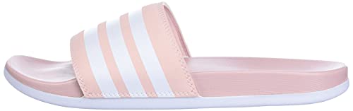 adidas Women's Adilette Comfort Slides Sandal, Vapour Pink/White/White, 8