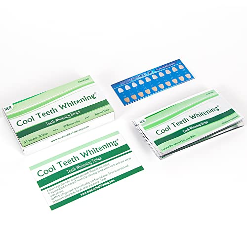 Cool Teeth Whitening 14 Day Teeth Whitening Strips with Strong Gel 28 Pcs, Color Hydrogen Peroxide White Tooth Remove Stains On The Go