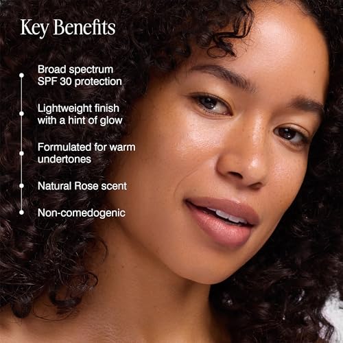 COOLA Organic Rosilliance BB Cream with SPF 30, Tinted Moisturizer Sunscreen & Foundation, Dermatologist Tested, Golden Hour, 1.5 Fl Oz