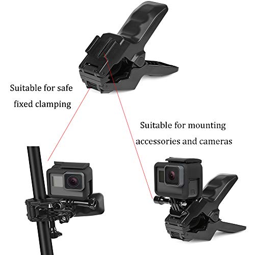 Gopro Accessories, Adjustable gooseneck Jaws Flex Fixture Bracket Compatible with GoPro Hero 11/10/9/8/ 7, Fusion, Hero (2018), 6, 5, 4, Session, 3 +, 3, 2, 1, Xiaomi Easy,DJI Osmo Camera
