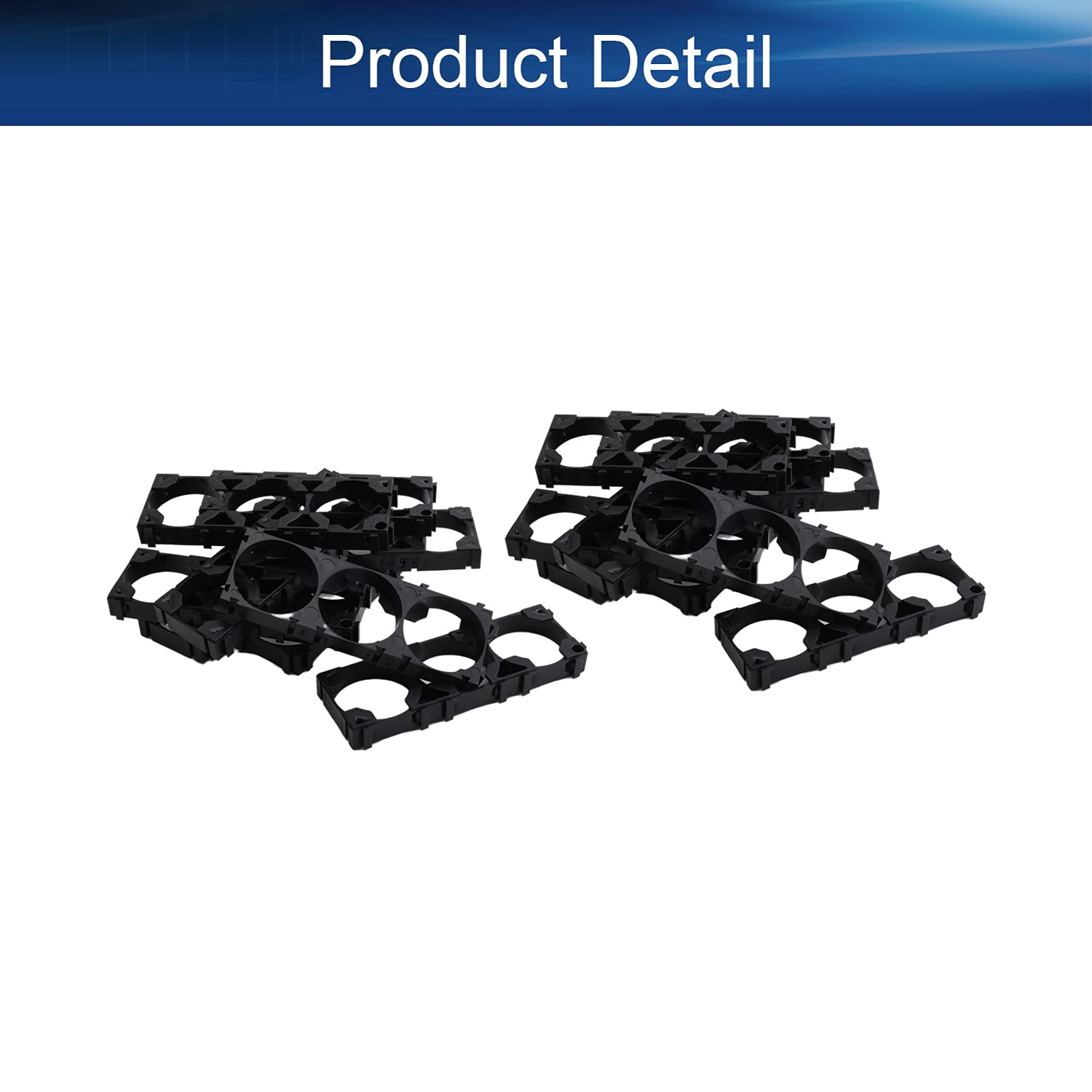 Auniwaig 50PCS Cell Spacer 26650 Battery Plastic Holder Bracket,Triple Battery Holder Bracket Battery Pack Bracket for DIY Fixed Battery