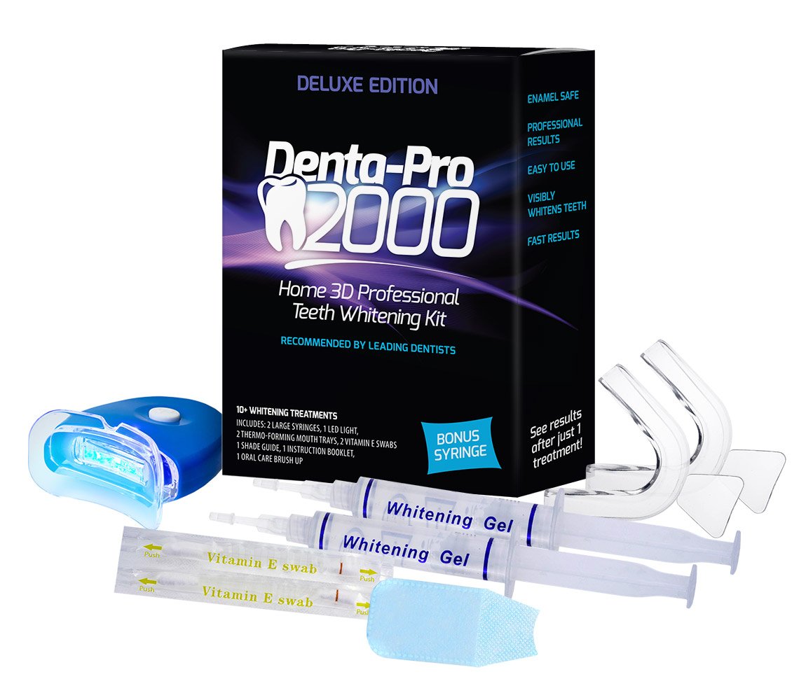 Teeth Whitening Kit - Professional At Home Teeth Whitening - Denta-Pro2000 It's Safe & Affordable - Get Whiter Teeth After Just One Use!