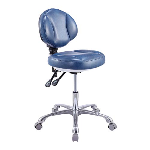 Adjustable Rolling Dental Stool Ergonomic Heavy-Duty Chair with Wheels for Beauty Salon Massage Dental Clinic Office Home Spa