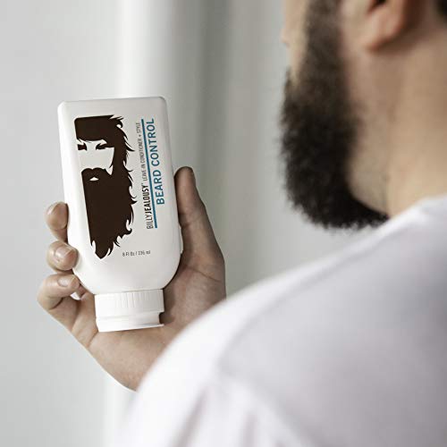 Billy Jealousy Original Beard Control Leave In Beard Conditioner for Men with Aloe Leaf Juice and Jojoba Seed Oil, Softens Hair and Skin, Light Hold with Matte Finish, 8 Fl Oz