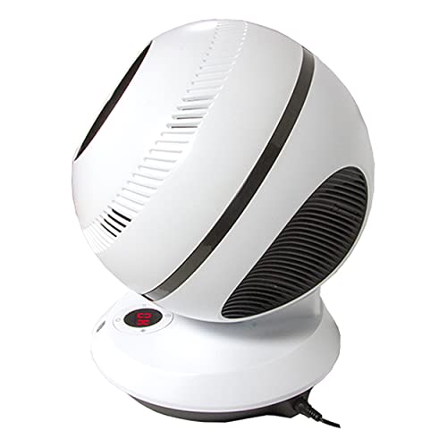 GreenTech Environmental pureFlow QT7 Bladeless Fan - Desk Fan for Bedroom, Home Office - Unique 90 Degree Vertical and Horizontal Oscillating Fan with Remote, Energy Efficient and Whisper Quiet