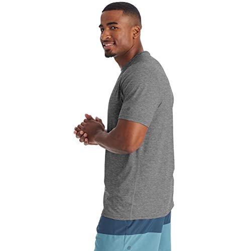 C9 Champion mens Short Sleeve Tech Tee T Shirt, Ebony Heather, Large US