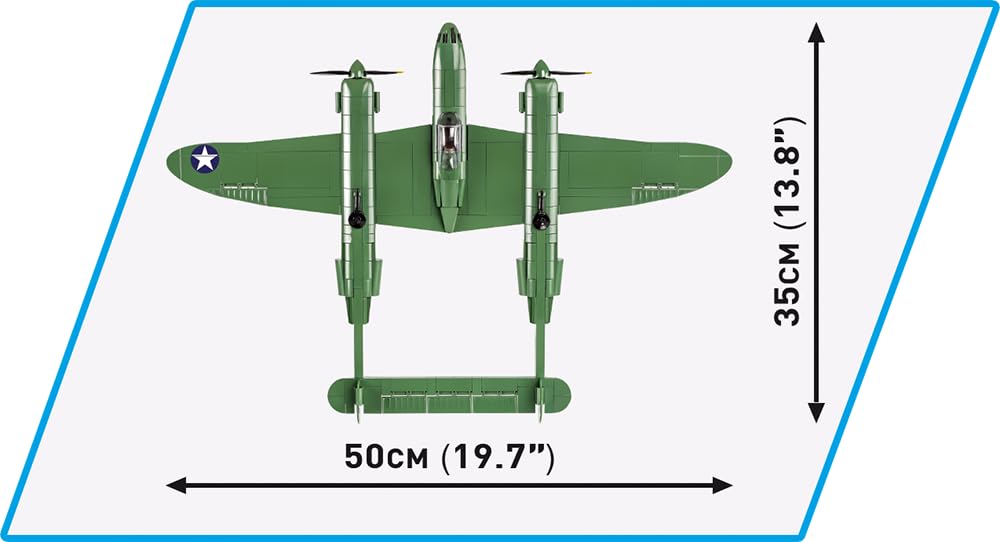 COBI Historical Collection: World War II Lockheed P-38 Lightning (H) Plane