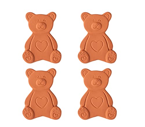 dgudgu 4 PCS Terracotta Brown Sugar Bear Keeper and Saver Brown Sugar Disc Brown Sugar Softener