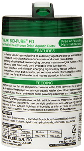 Hikari Bio-Pure Freeze Dried Daphnia for Pets, 0.42-Ounce