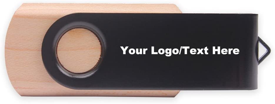 Wholesale 10PCS 8GB Bulk Pack Custom Logo Wooden USB Flash Drives Swivel Thumb Drive Memory Stick, DIY Personalized 10PCS 8GB Wood Swivel USB Memory Stick with Custom Logo Engraved