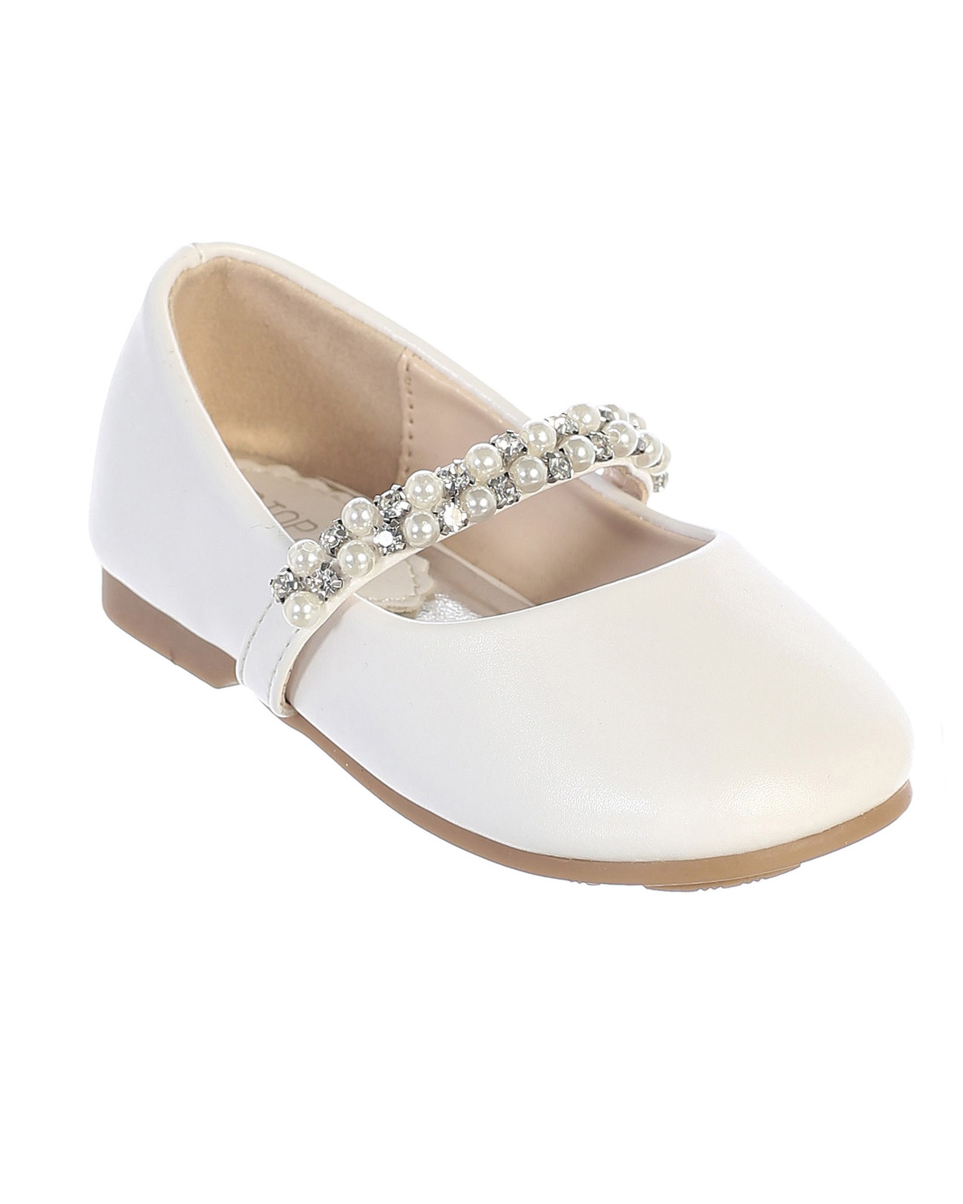 iGirlDress Infant Toddler Girls Straps Flower Girls Shoes S116 White Size 4