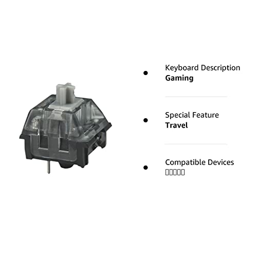 70 PCS Kailh Super Speed Silver MX SMD 3 Pin RGB Switches for Backlit Mechanical Gaming Keyboard (Super Speed Silver)