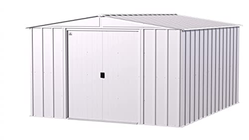 Arrow Classic Steel Storage Shed, 10x14, Flute Grey