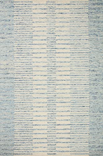 Loloi Chris Loves Julia Chris Collection CHR-01 Ivory/Denim 3'-6'' x 5'-6'', .50" Pile Height, Accent Rug