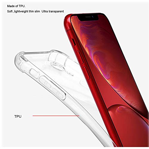 Urspasol for Xiaomi Redmi Note 9 Case with Tempered Glass Screen Protector Crystal Clear Ultra Slim Lightweight Phone Cover Shock-Absorption Bumper Transparent Shockproof