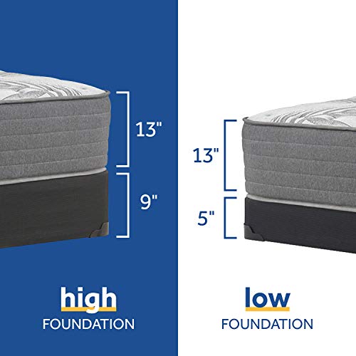 Sealy Posturepedic Plus, Tight Top 13 Medium Mattress with Surface-Guard and 9-Inch Foundation, King, Grey
