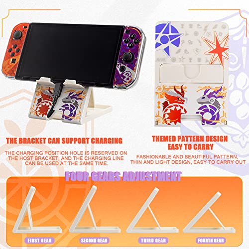 Busjoy Stand for Nintendo Switch, Steam Deck, Switch OLED, Switch Lite, Animal Crossing Angle Adjustable Holder, Portable Foldable Non-Slip Bracket-Black