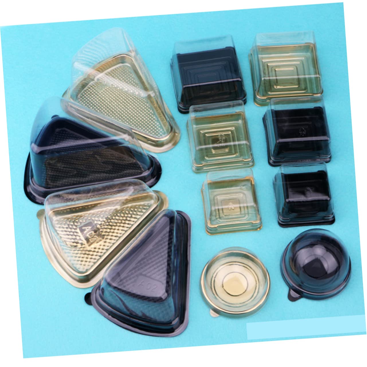 Abaodam 50 Pcs Boxes Cake Containers Disposable Containers Mini Cupcake Container Niang Tray Box