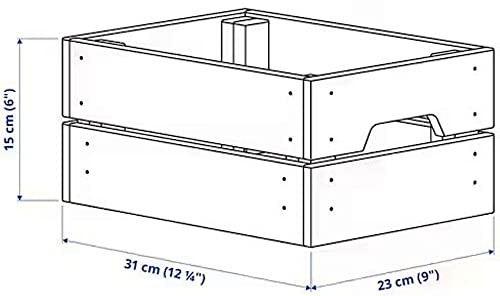 Ikea Knagglig Box, Pine, 9" x 12 1/4" x 6"