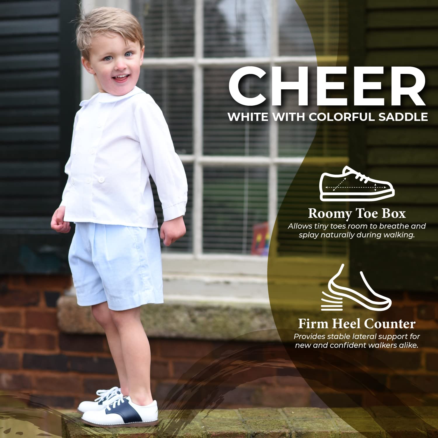 FootMates Unisex Cheer 3 (Infant/Toddler/Little Kid) White/Navy Oxford 11 Little Kid M/W