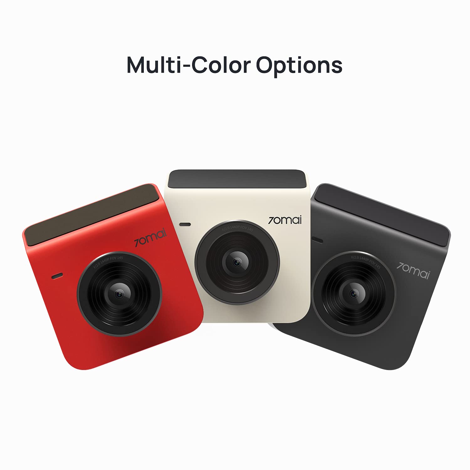 70mai Dash Cam A400, Gray, Front and Rear 2K QHD, 2" LCD, Built in WiFi, Parking Monitor, 145° Wide-Angle FOV, WDR Night Vision, iOS/Android Mobile App