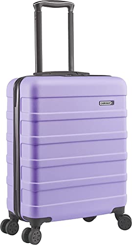 Cabin Max Anode 44L 55x40x20cm (22x16x8inch) Carry On Hand Luggage Suitcase - Lightweight, Hard Shell, 4 Wheels, Smart USB Port, 3 Digit Combination Lock (Lavender)