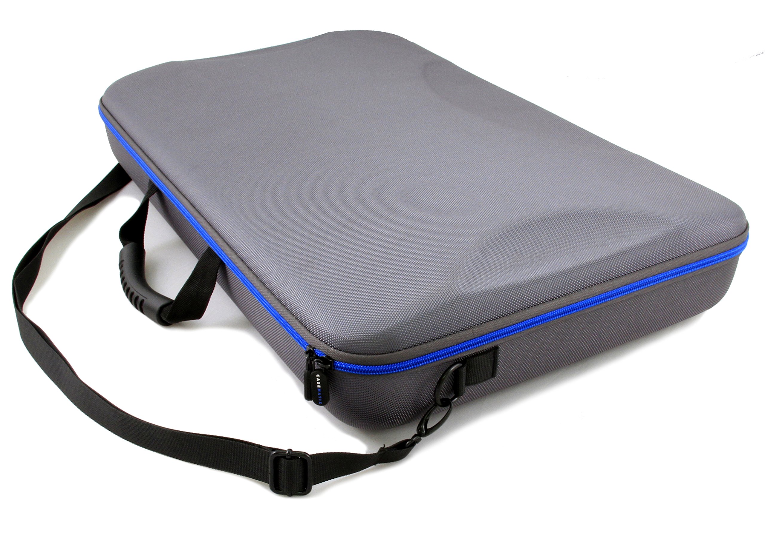 CASEMATIX Travel Case Compatible with Numark Mixstream Pro Plus, Mixstream Pro Go Standalone DJ Controller, Numark NV2 Serato Mixers and More - Includes Carrying Case Only with Shoulder Strap