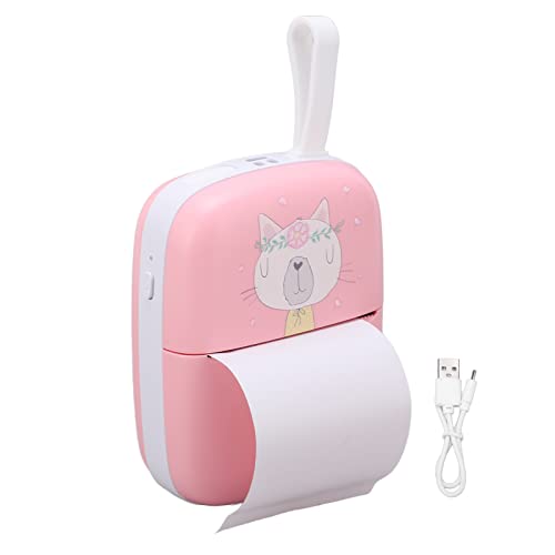 AURORAGRACE Mini Pink Portable HD Mobile Phone Thermal Printer for Office Labels Text Printing Work Plans Memo Lists Daily Calendars Meeting Notes