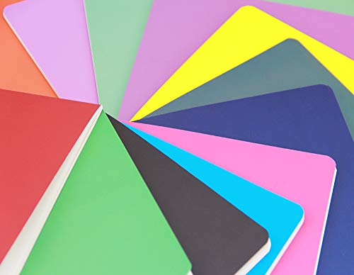 Zegrox A5 Colorful Blank Sketchbook Unruled Journal Pack Planner with Unlined Paper,Thick Blank Journal -60 Pages, 12 Pack (Blank)