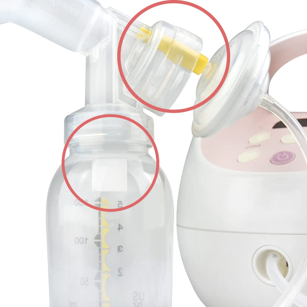Maymom Flange Adapter Compatible with Spectra S2, Spectra S1, Compatible with Most Medela Breastshield; Connects Pump in Style and Spectra Backflow Protector; 2 Valve to Replace Spectra Duckbill Valve