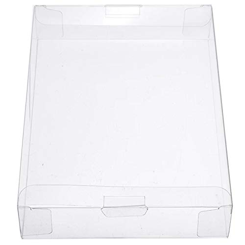 CHILDMORY 10Pcs Clear Box Case Sleeve CIB Protector for SNES N64 Games Cartridge Box