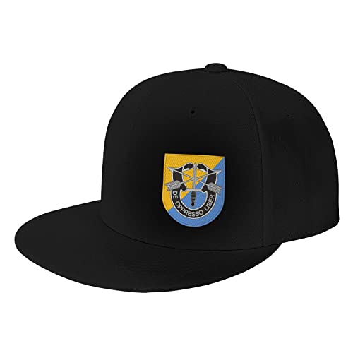 8th Special Forces Group Hats for Men and Women Flat Bill Baseball Cap Adult Adjustable Trucker