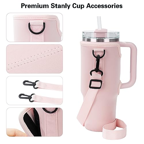 Bynleau Stanley Water Bottle Carrier Bag - Neoprene Holder for Simple Modern Stanley 40 oz Tumbler with Adjustable Strap, Perfect for Hiking, Traveling, and Camping